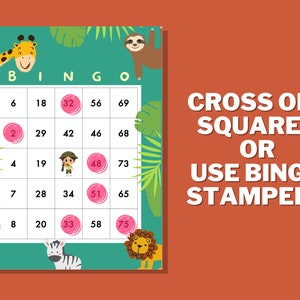 Zoo Animal Themed Bingo Game | 100 Printable Cards | Fun Wildlife ...