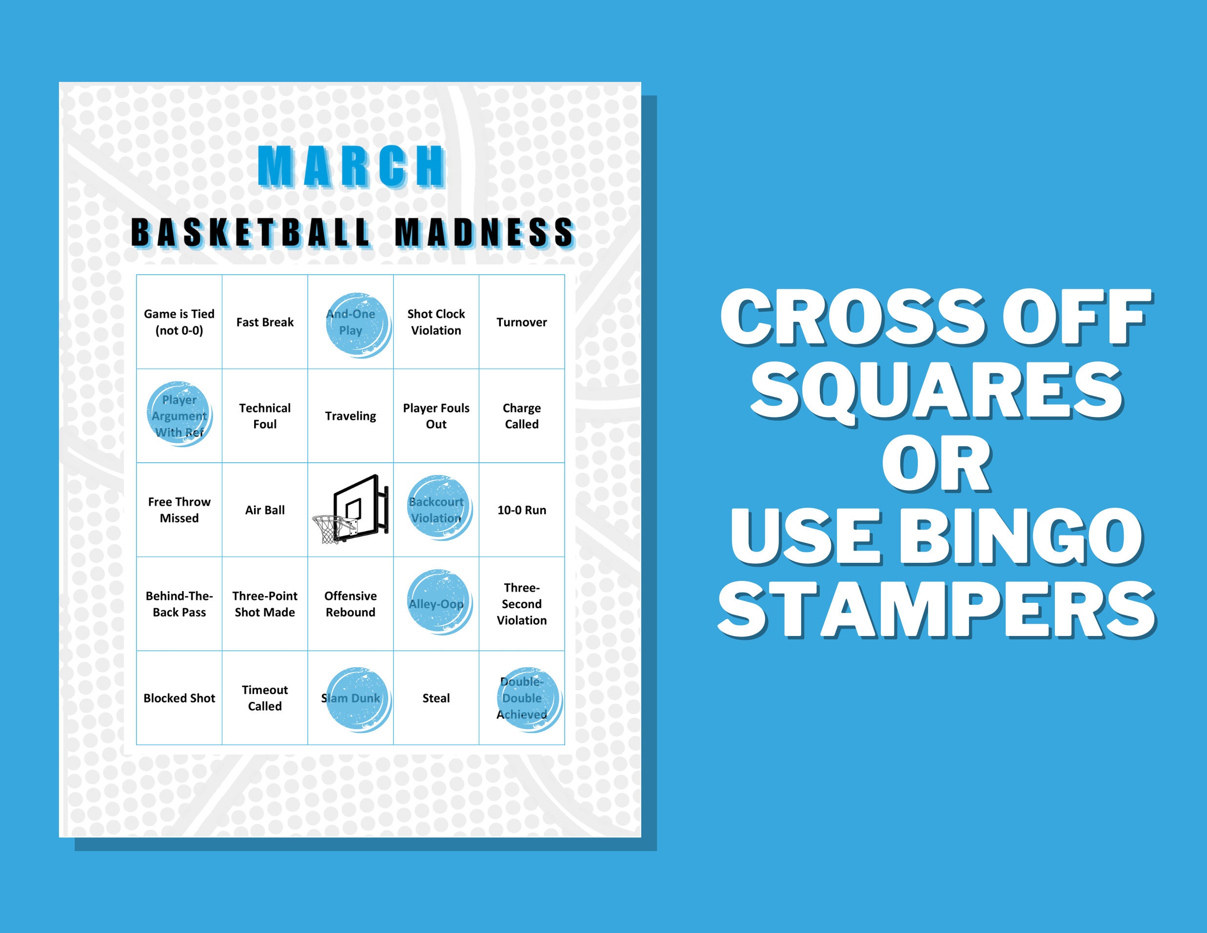 March Basketball Bingo Madness: Exciting Digital Game for College ...