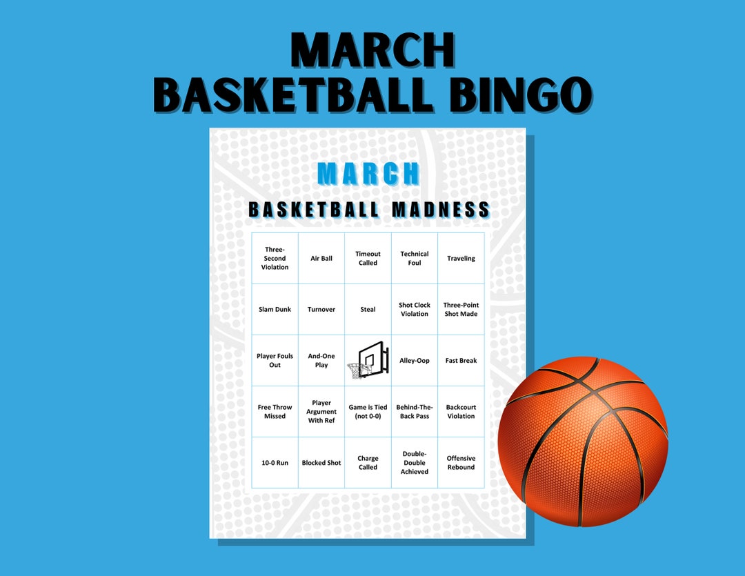March Basketball Bingo Madness: Exciting Digital Game for College ...