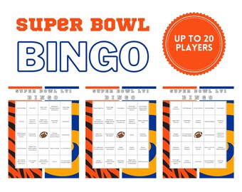 Super Bowl Bingo | Etsy