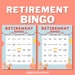 Retirement Party Bingo Game With Words - Retirement Party Activity - 30 ...