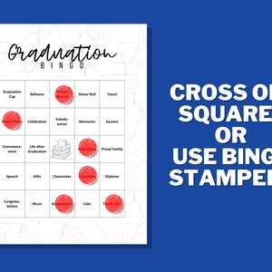 Graduation Party Bingo Game - Fun and Celebratory Graduation Activity ...