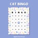 Purr-fect Cat Bingo | 100 Unique Cards With Adorable Cat Illustrations ...