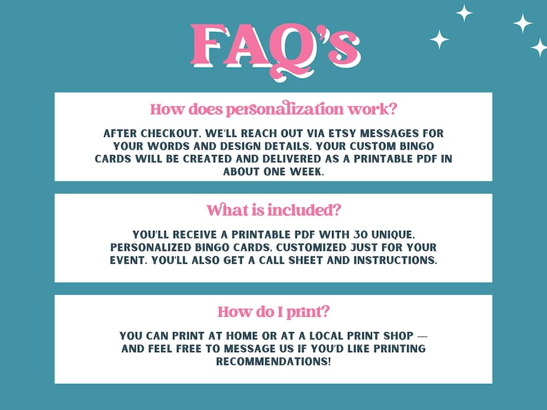 30 Personalized Custom Digital Bingo Cards for Celebrations: Birthdays ...
