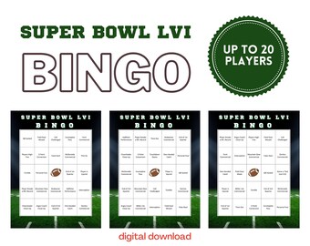 Super Bowl Bingo | Etsy