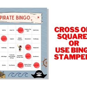 Pirate Bingo Game - Exciting Pirate Party Activity - 30 Unique Cards ...