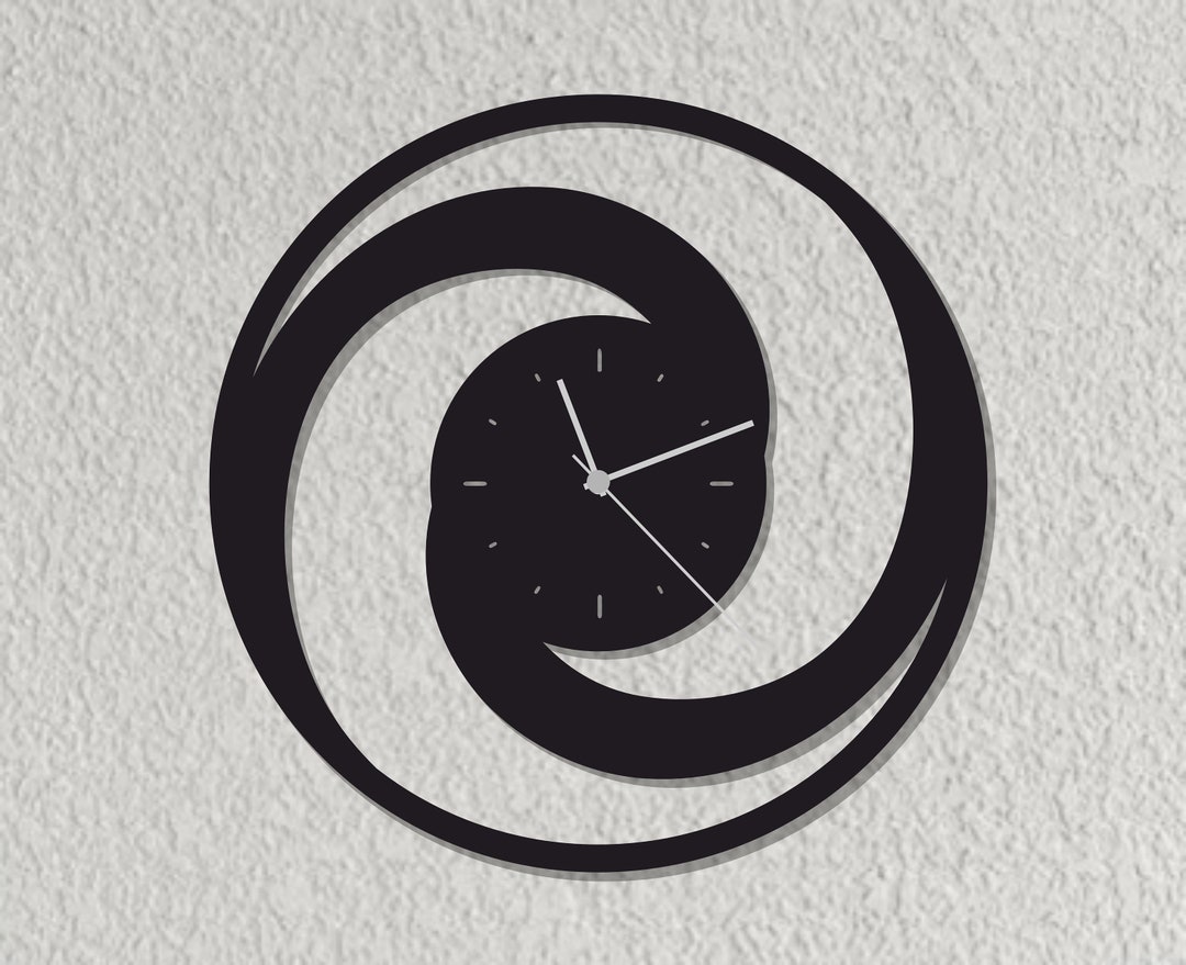 Laser Cnc Cut Helix Vortex Style Clock Vector File Dxf Svg Png Pdf - Etsy