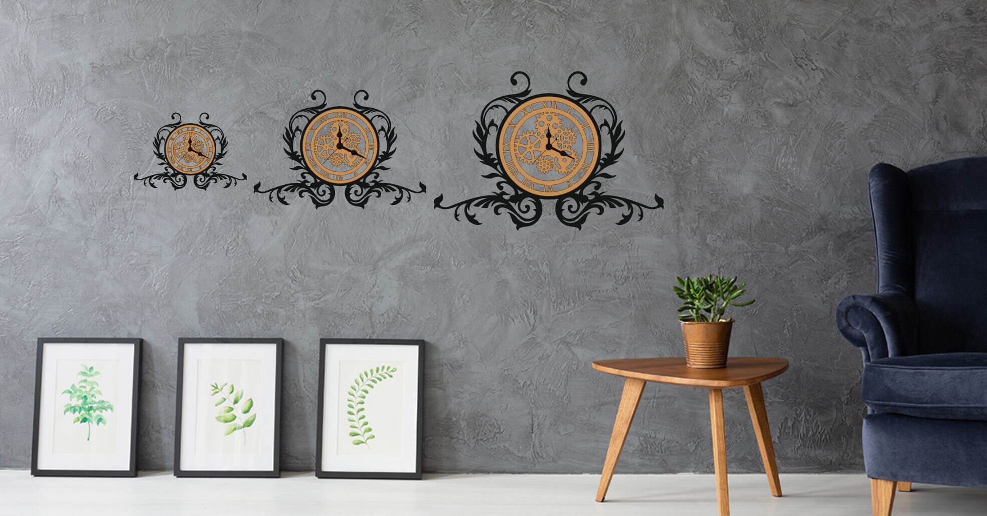 Laser Cnc Vector Clock Modern - Etsy