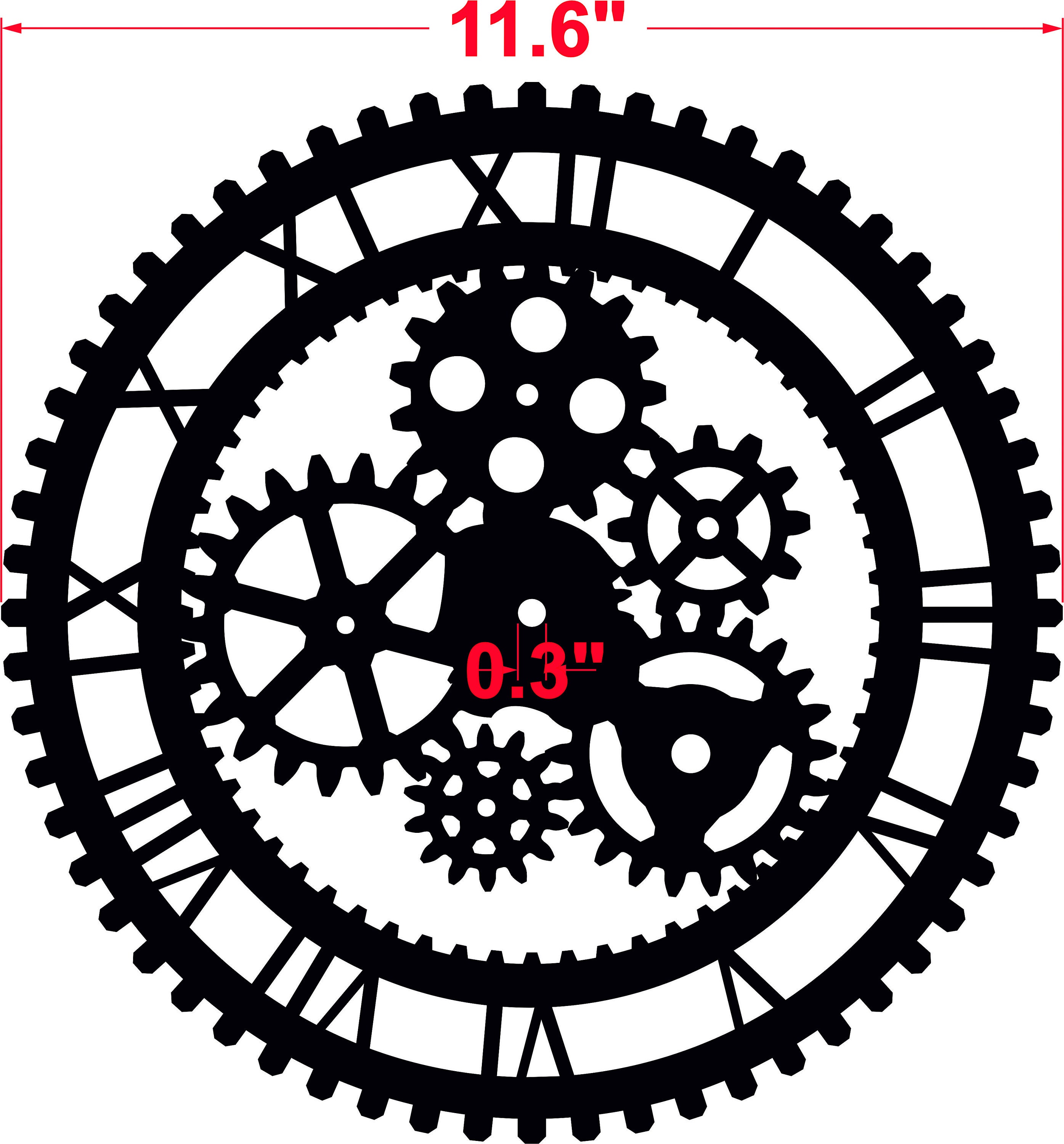 Laser Cnc Cut 3d Print All Gears Industrial Clock - Etsy