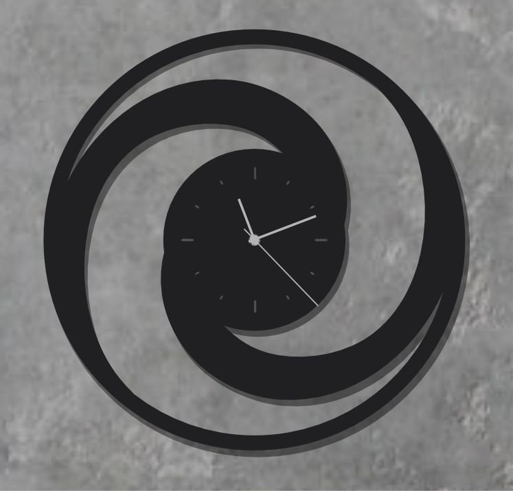 Laser Cnc Cut Helix Vortex Style Clock Vector File Dxf Svg Png Pdf - Etsy