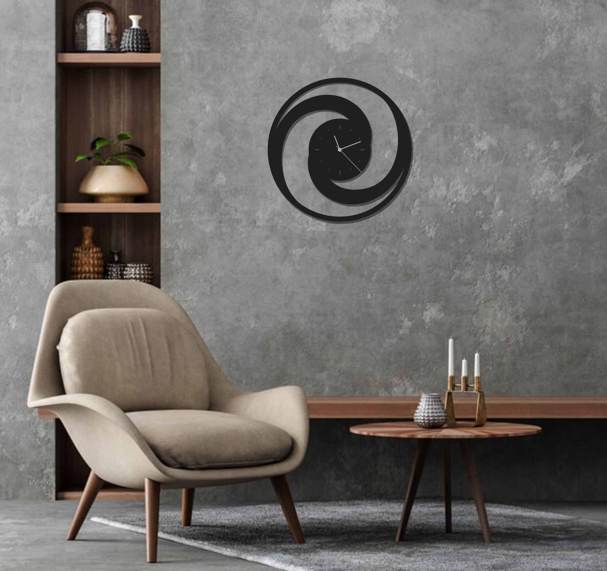 Laser Cnc Cut Helix Vortex Style Clock Vector File Dxf Svg Png Pdf - Etsy