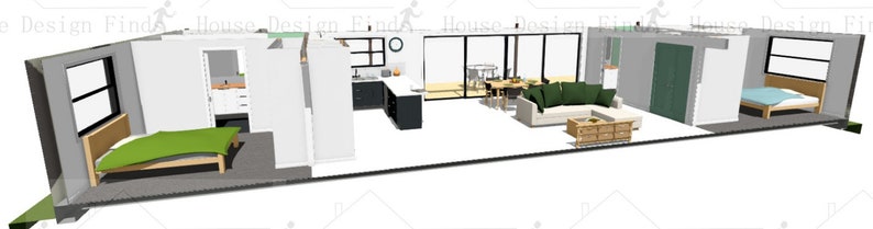 2 Bedroom Modern Design, 198.2m2, Easy Living for a Couple or Young ...