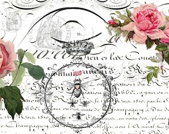 Rice Paper Decoupage BEE HEIRLOOMS Decoupage Furniture Decoupage Paper ...