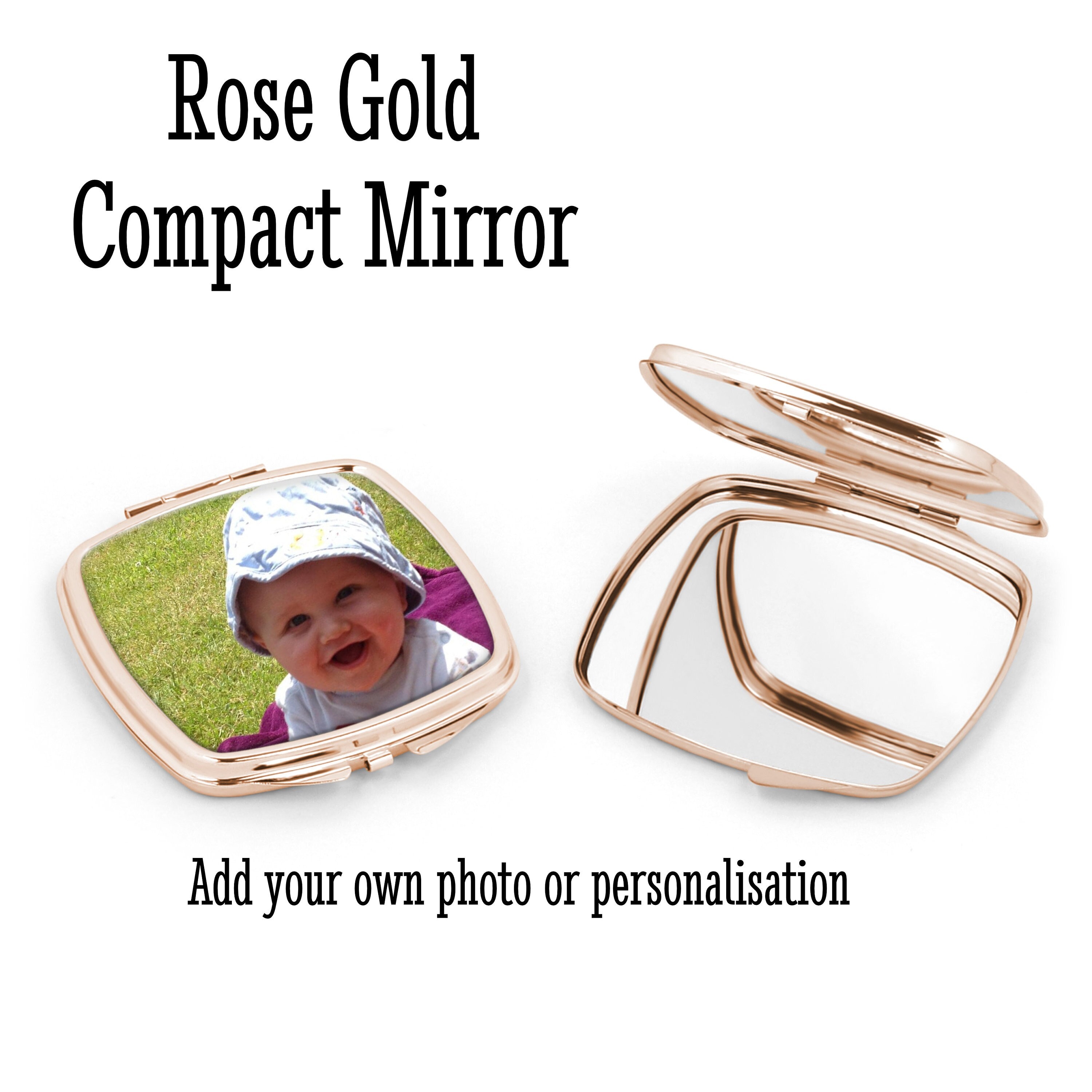 Personalised Rose Gold Mirror Photo Gifts Custom Mirror, Photo Gifts ...