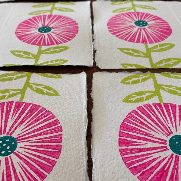 Block Print Cards - Etsy