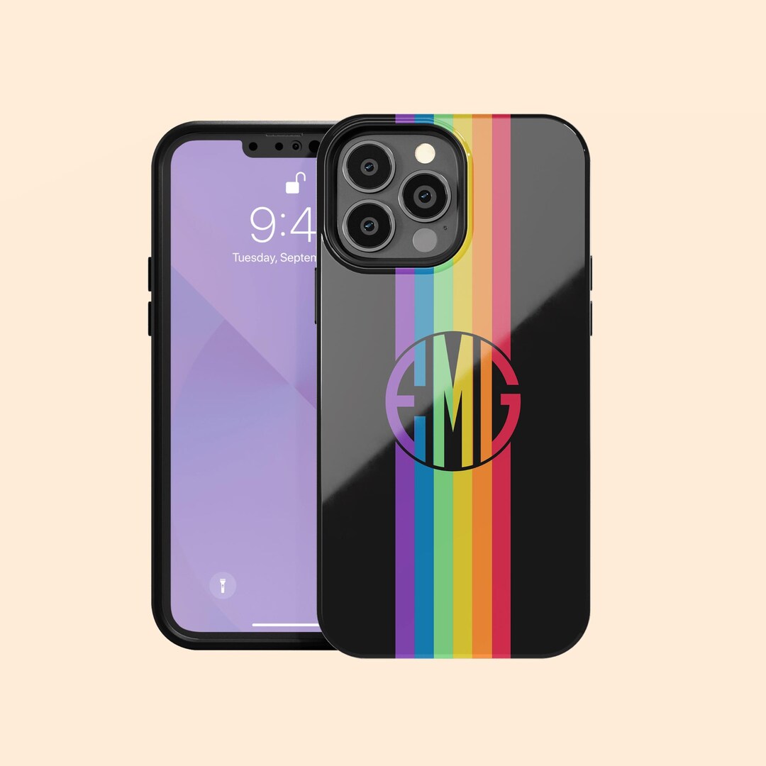Custom Pride Flag iPhone 16 Plus Case, Personalized Name LGBTQ iPhone ...