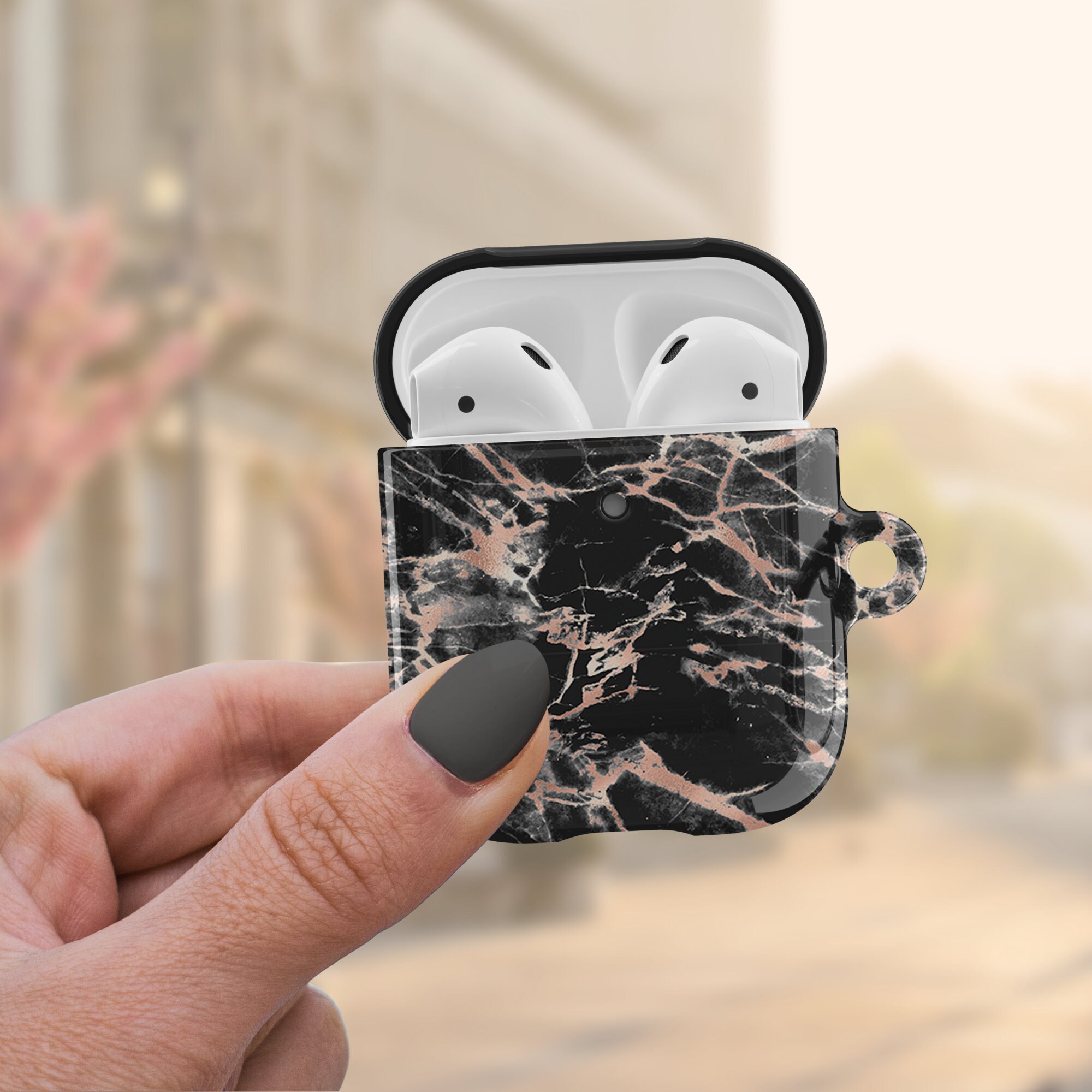 Artisticases Custom Name Marble Pattern Case for Airpods Gen 1 & 2 ...