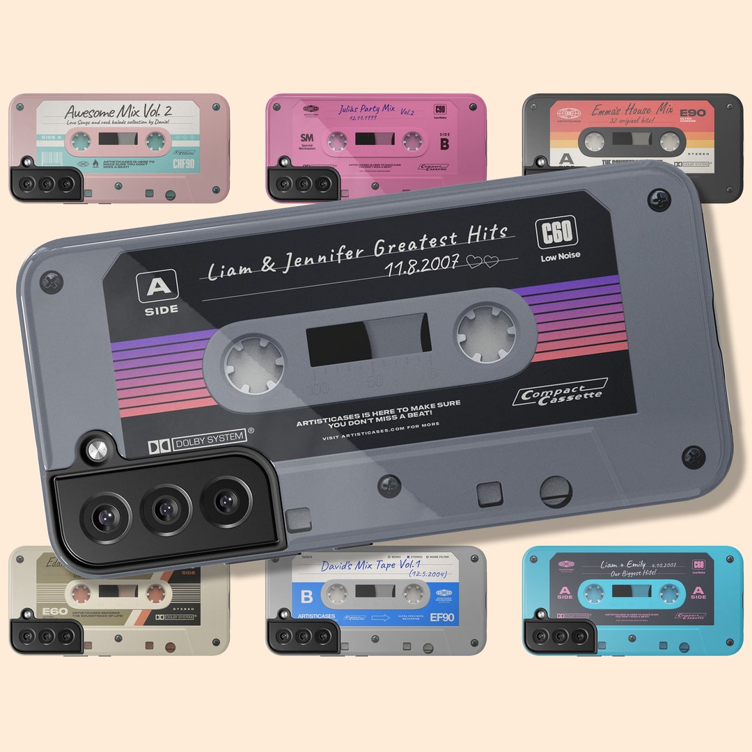Custom Cassette Tape Galaxy S25 Plus Case, Personalized Retro Audio ...