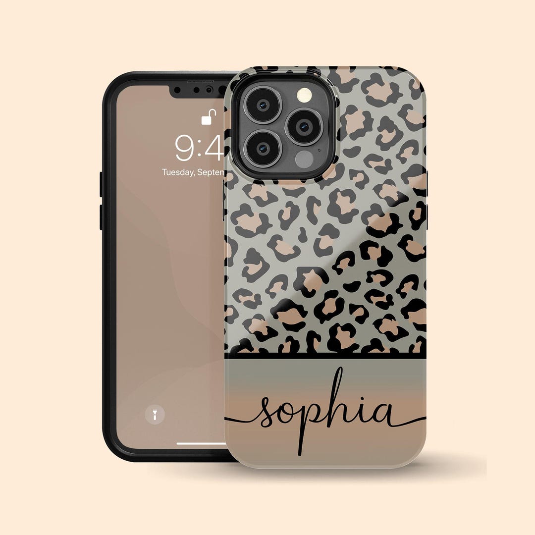 Personalized Name Leopard iPhone 17 Air Case, Custom Cheetah Case for ...
