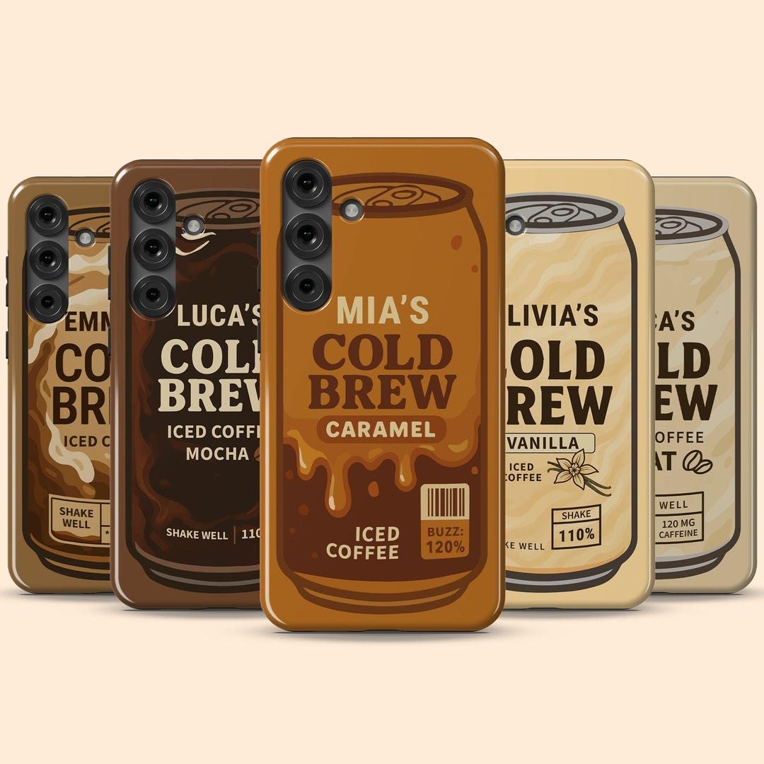 Personalized Cold Brew Galaxy S26 Ultra Case, Custom Iced Coffee Can ...