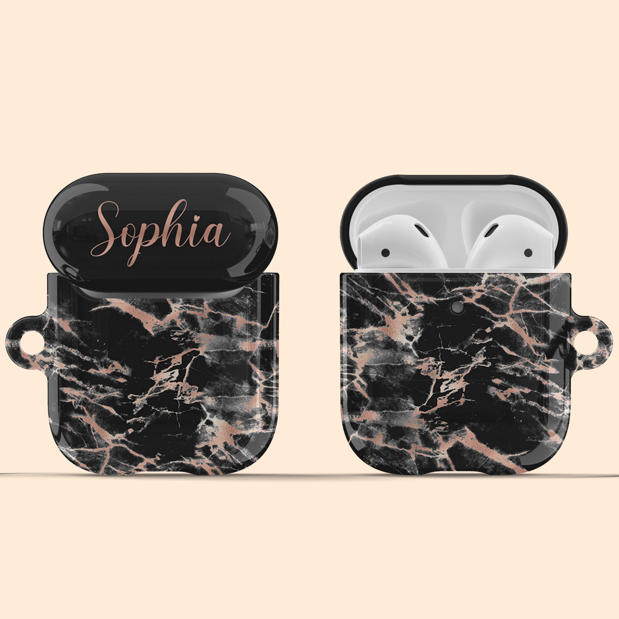 Artisticases Custom Name Marble Pattern Case for Airpods Gen 1 & 2 ...
