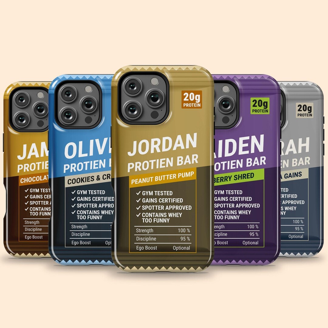 Personalized Protein Power iPhone 17 Air Case, Custom Gym Rat Snack Bar ...