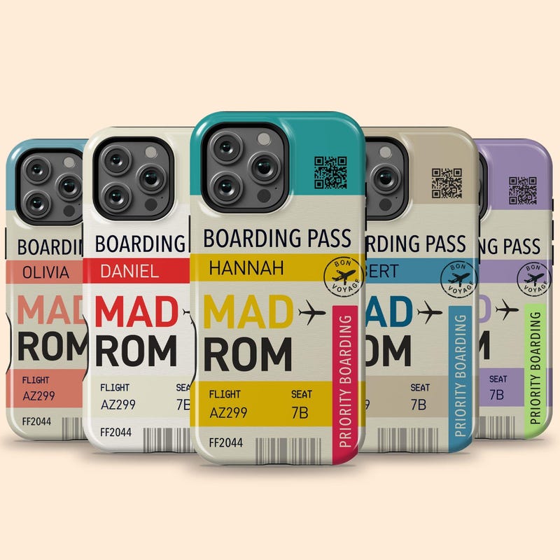 Boarding Pass Phone Case 17 - Etsy