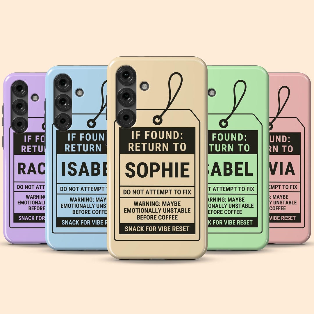 Personalized Lost & Found S25 Plus Case, Custom Monogram ID Label Tag ...