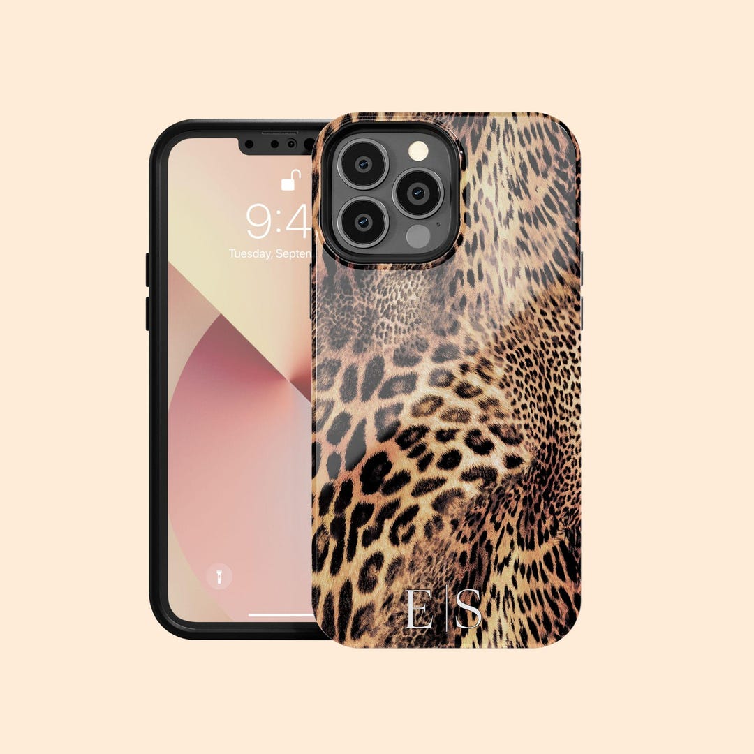 Custom Exotic Leopard Initials iPhone 17 Air Case, Personalized ...