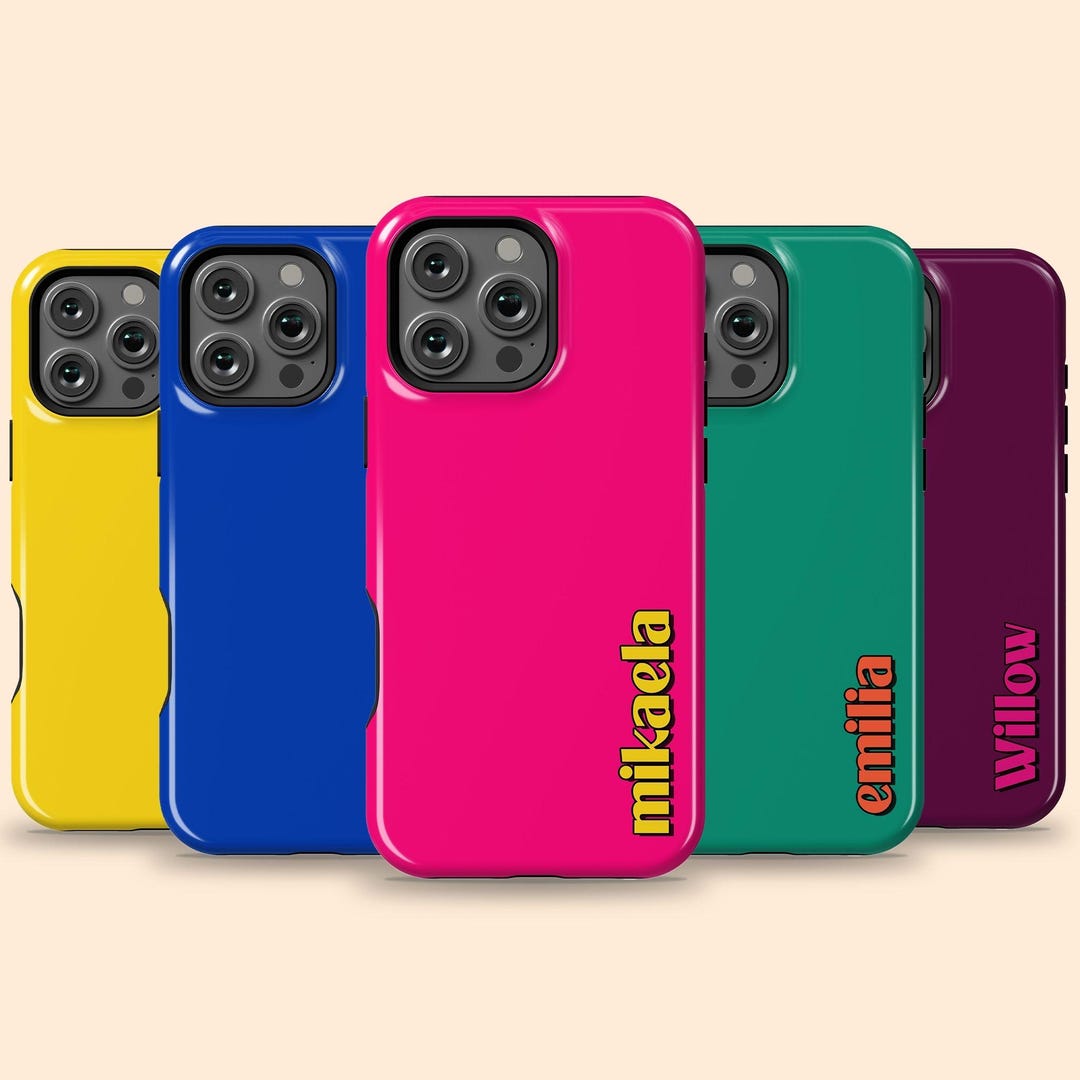 Personalized Pop Colors iPhone 17 Air Case, Custom Monogram Vibrant ...