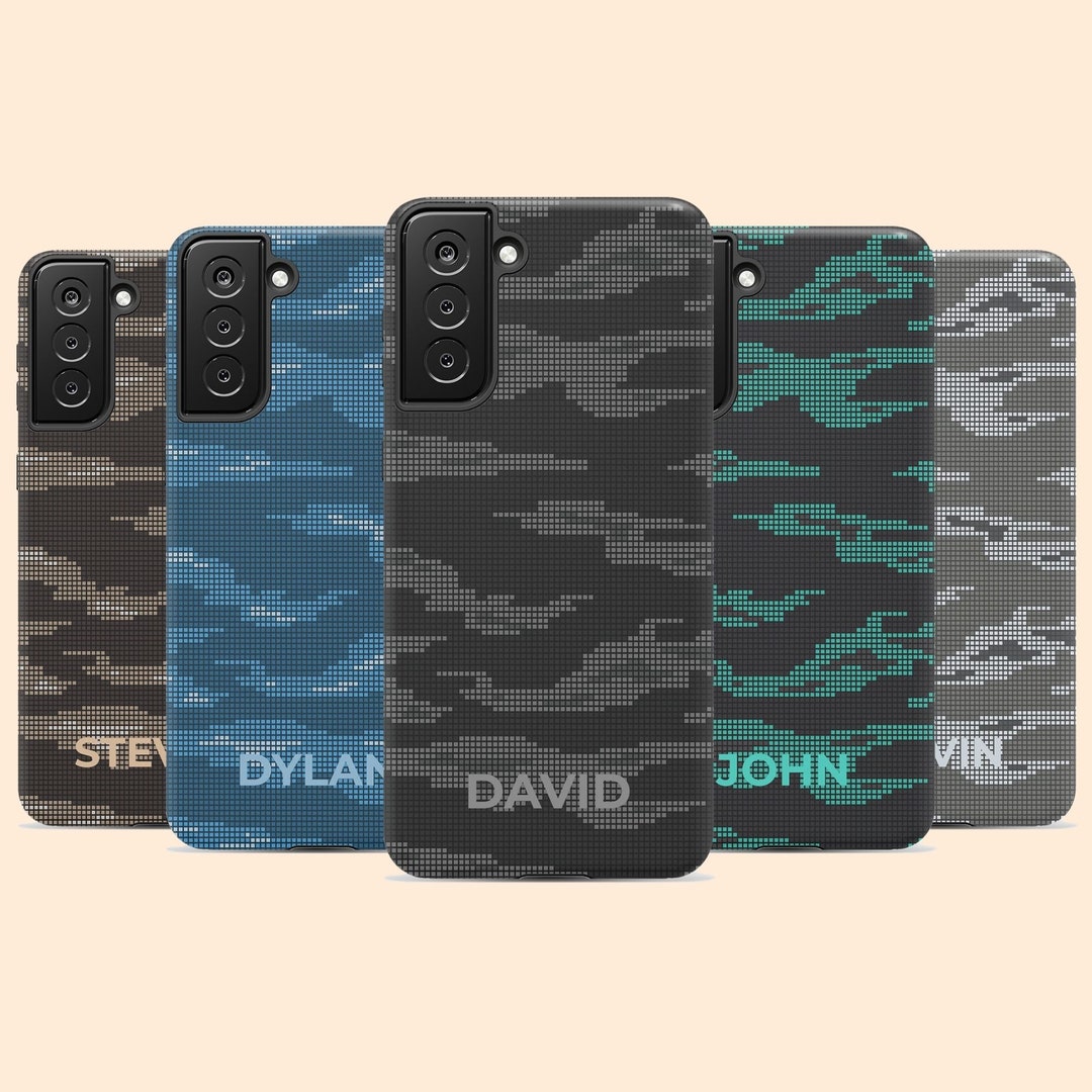 Custom Men's Army Camo Galaxy S26 Ultra Case, Personalized Name Case ...