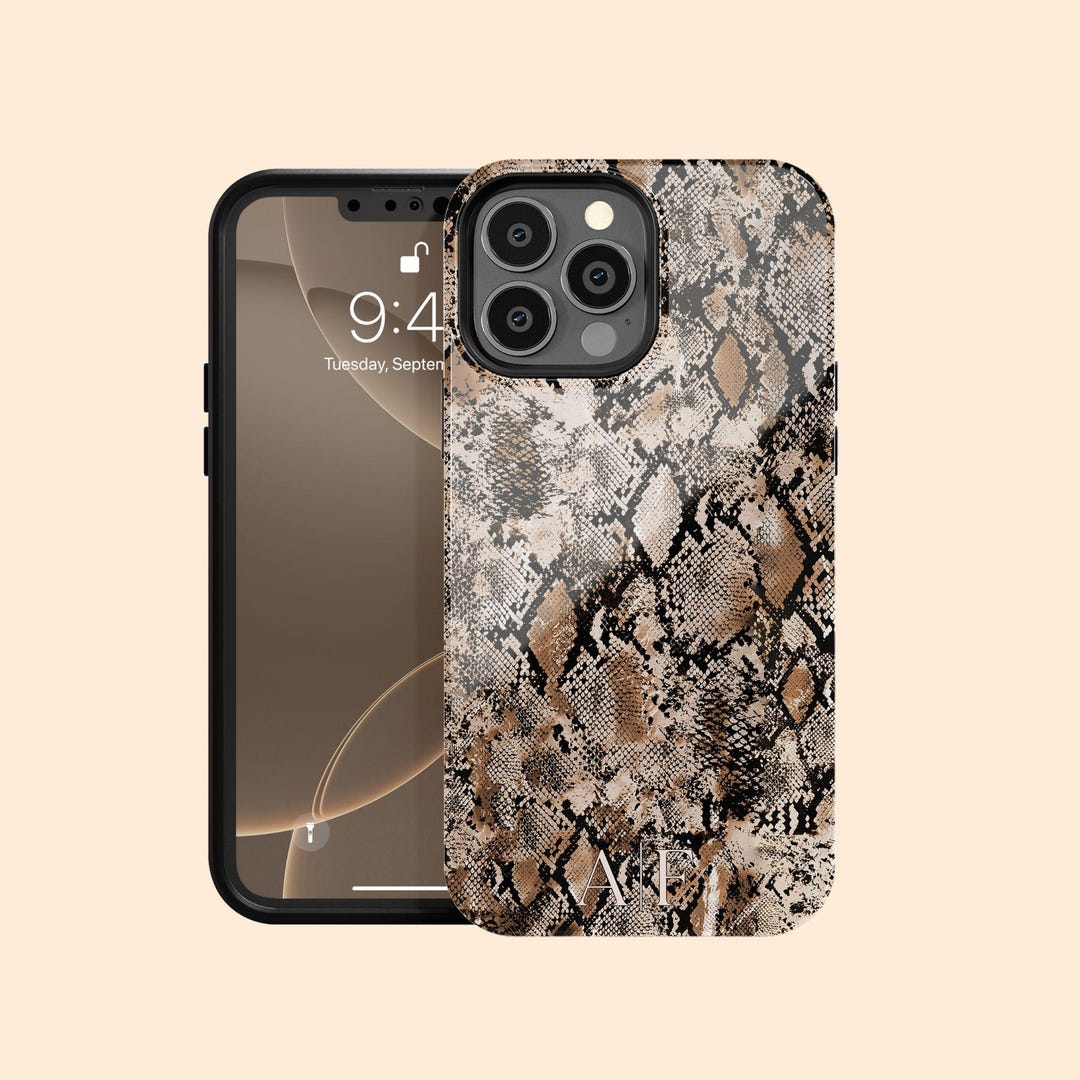 Personalized Python Snake Skin Initials iPhone 17 Air Case, Custom ...