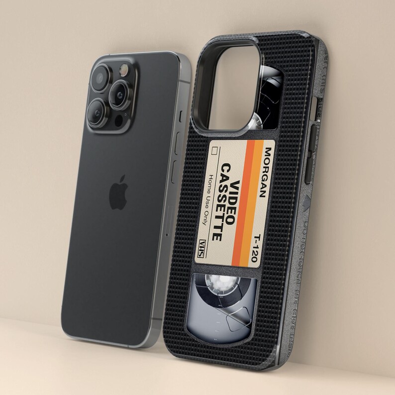 Personalized VHS iPhone 17 Air Case, Custom Retro Video Cassette Name ...