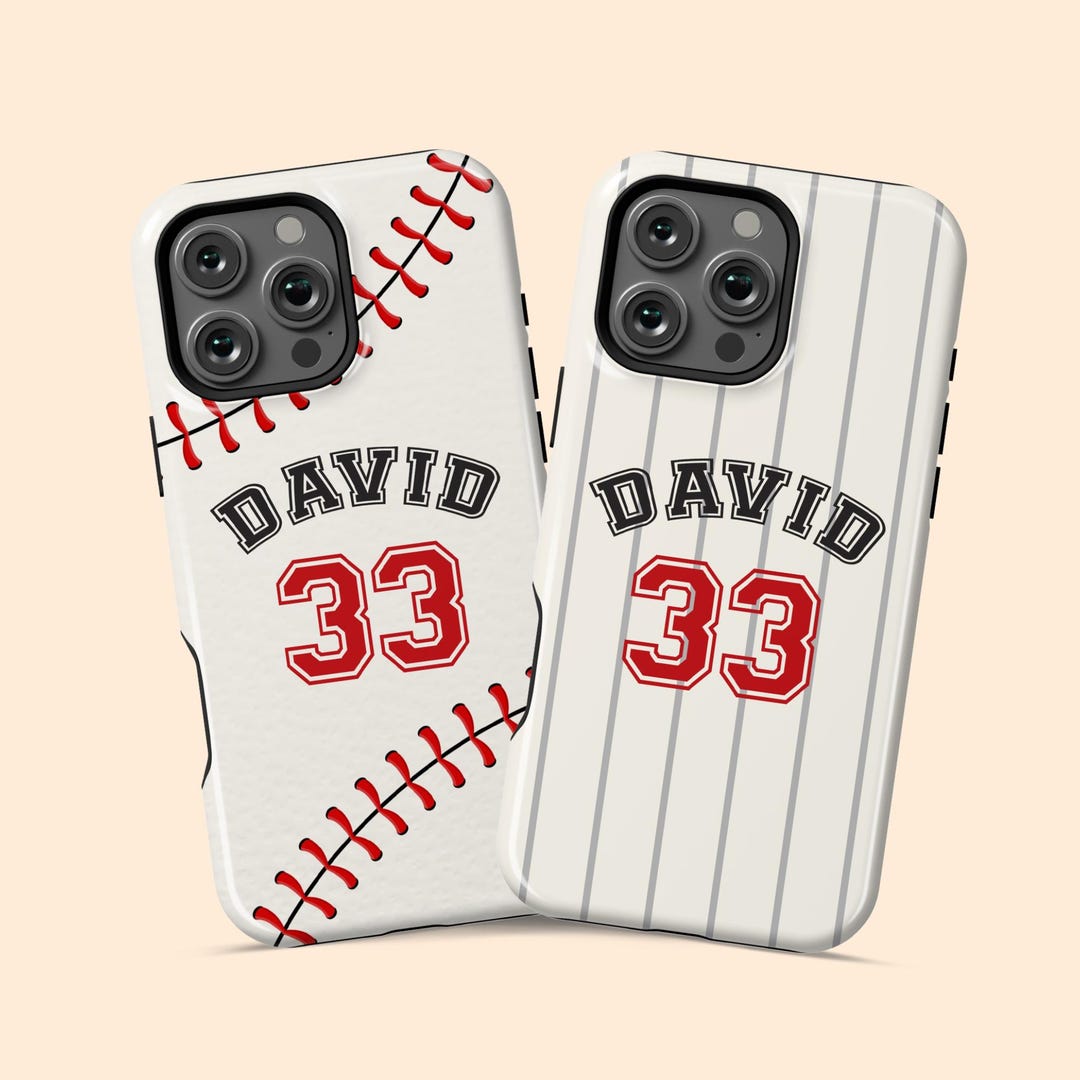 Custom Baseball iPhone 17 Air Case, Personalized Player Name & Number ...