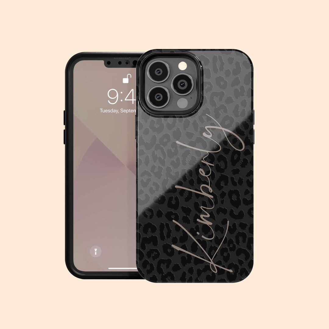 Custom Name iPhone 17 Air Case, Personalized Signature Monogram Dark ...