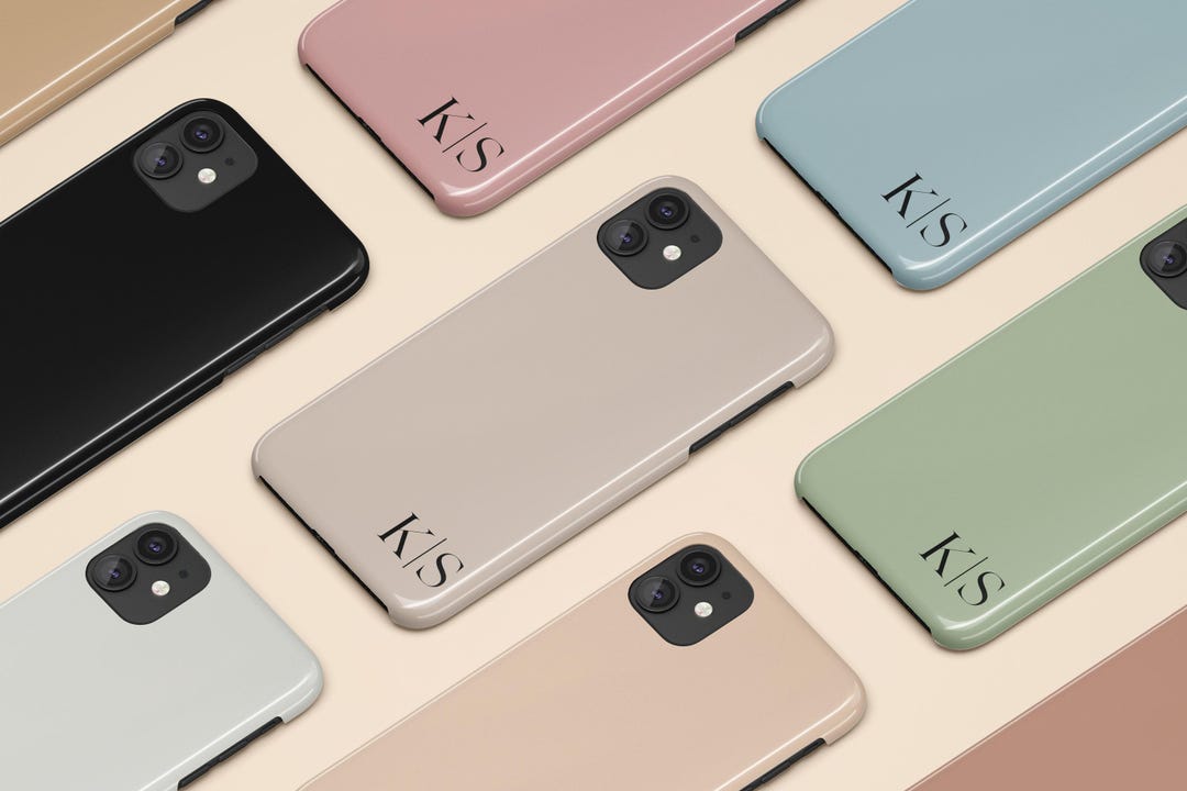 Custom Initials iPhone 17 Air Case, Personalized Monogram Case for ...