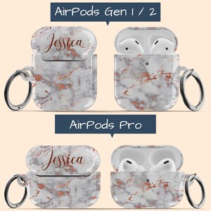 Artisticases Custom Name Marble Pattern Case for Airpods Gen 1 & 2 ...