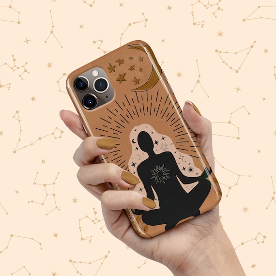 Boho Aesthetic Celestial Moon Mystical Yoga Phone Case Iphone | Etsy