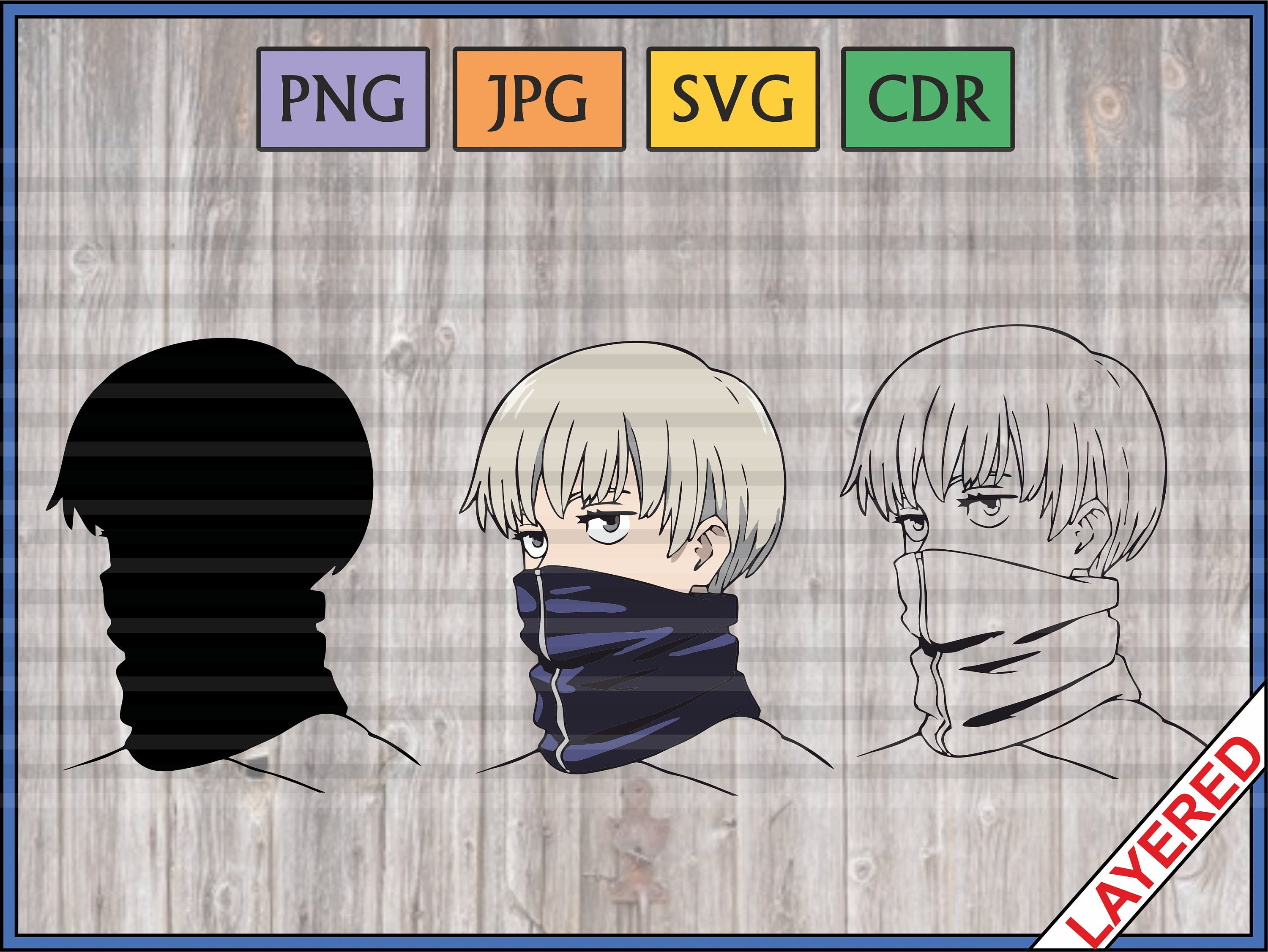 Jujutsu Kaisen Toge Inumaki Layered Instant Download | Etsy