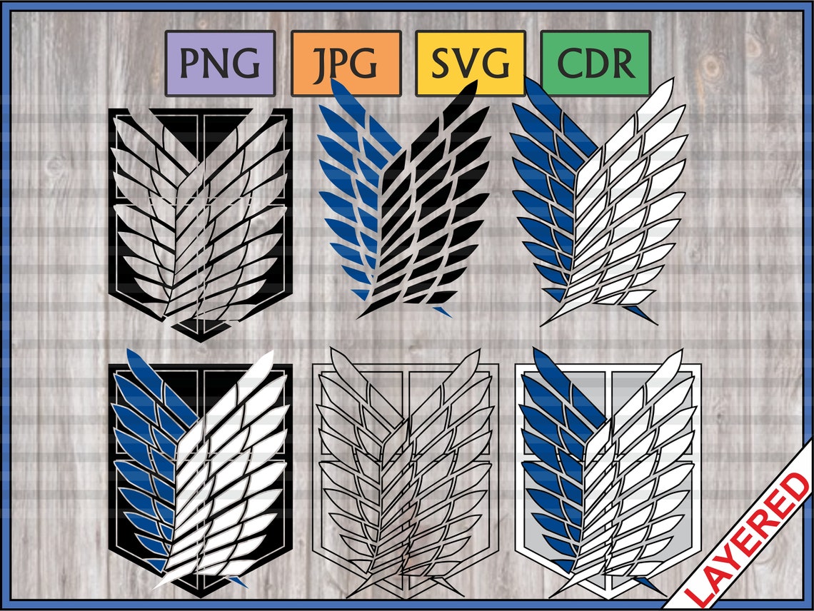 Shingeki no kyojin collection 51Hd Vector Png Jpg Svg Cdr | Etsy