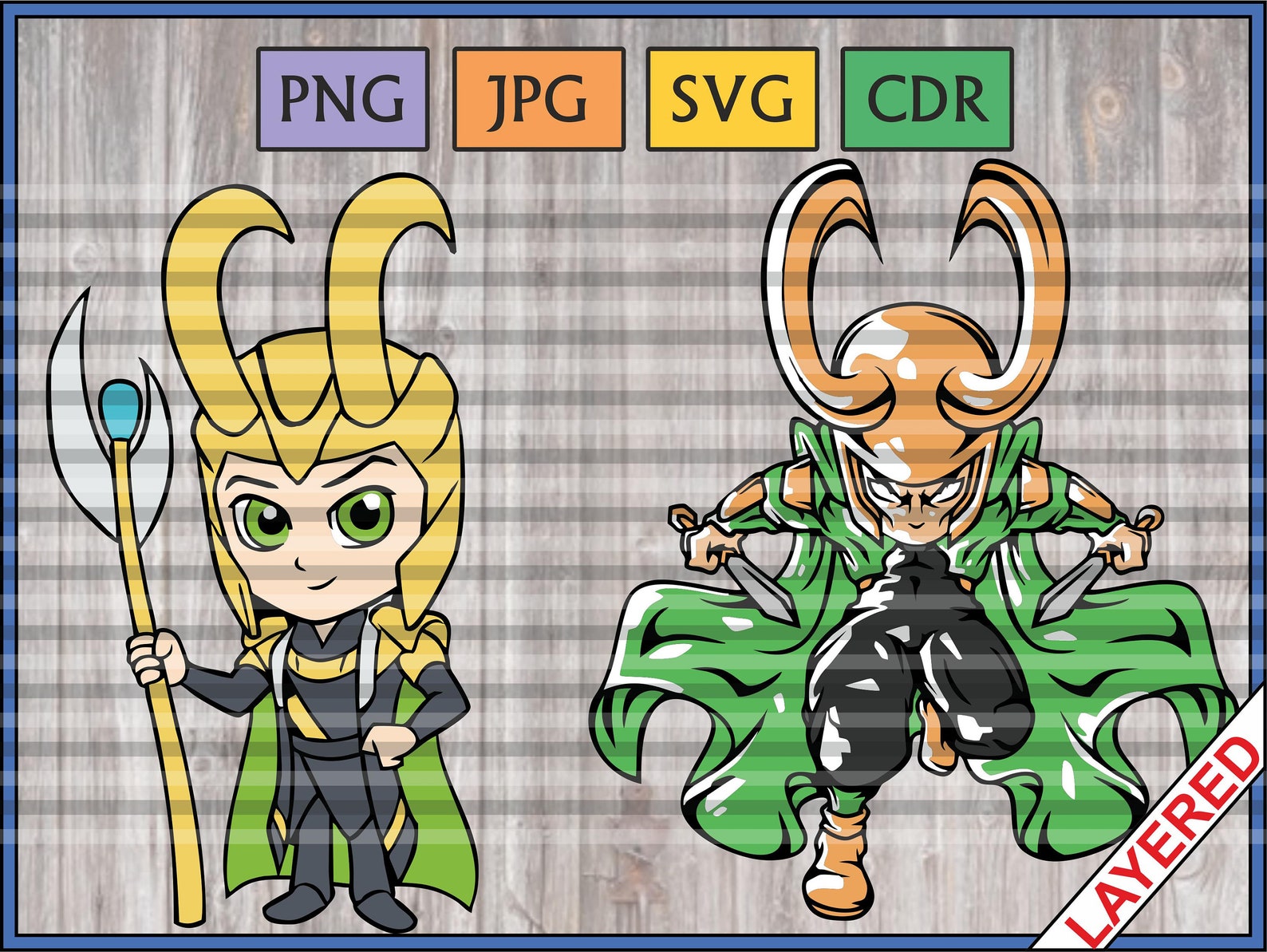 Loki bundle 15 layered vectors Instant download Perfect for | Etsy