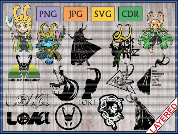 Loki bundle 15 layered vectors Instant download Perfect for | Etsy