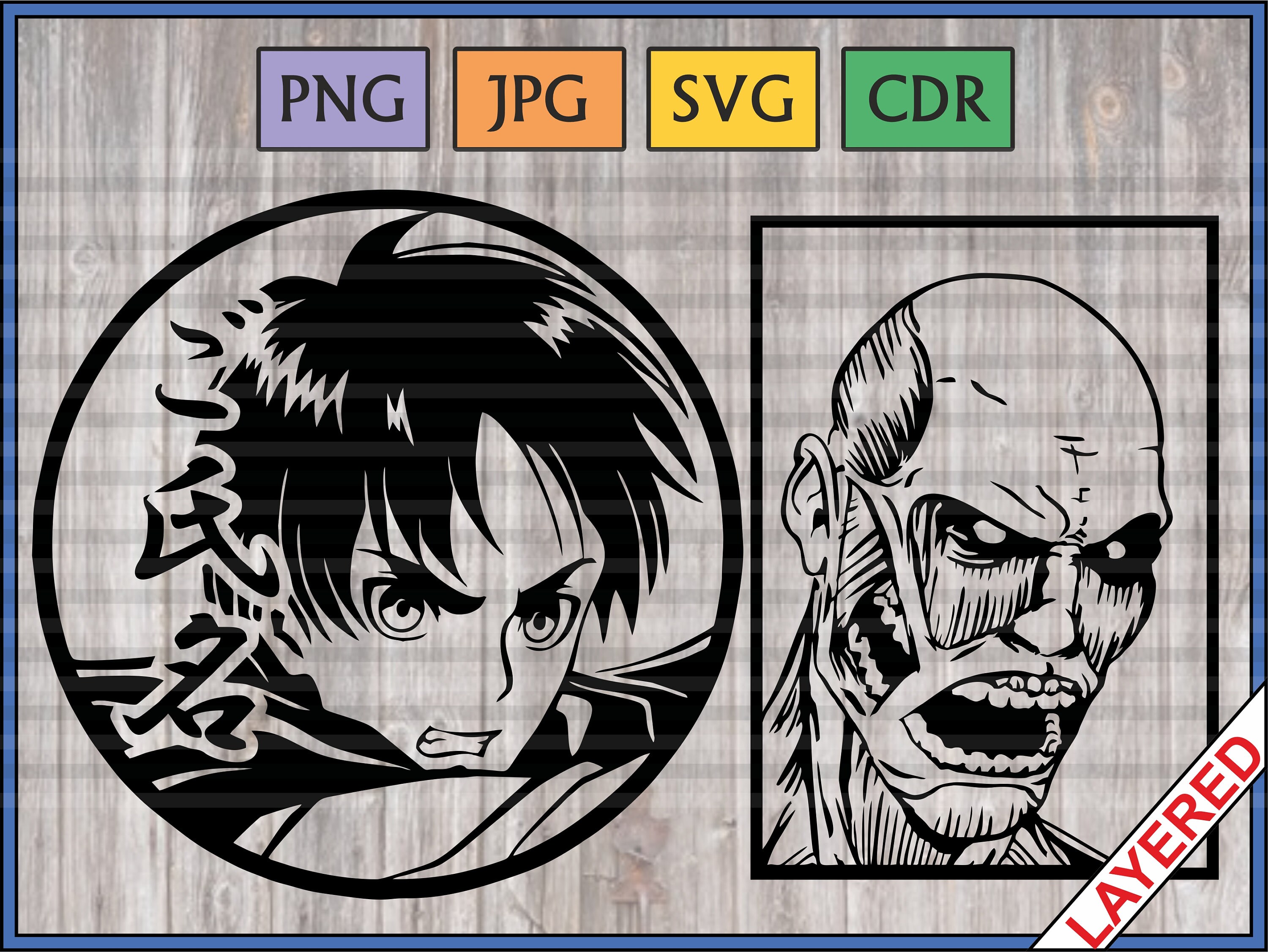 Shingeki no kyojin collection 51Hd Vector Png Jpg Svg Cdr | Etsy