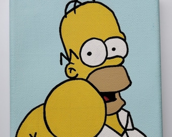Cartoon Canvas Painting | Etsy