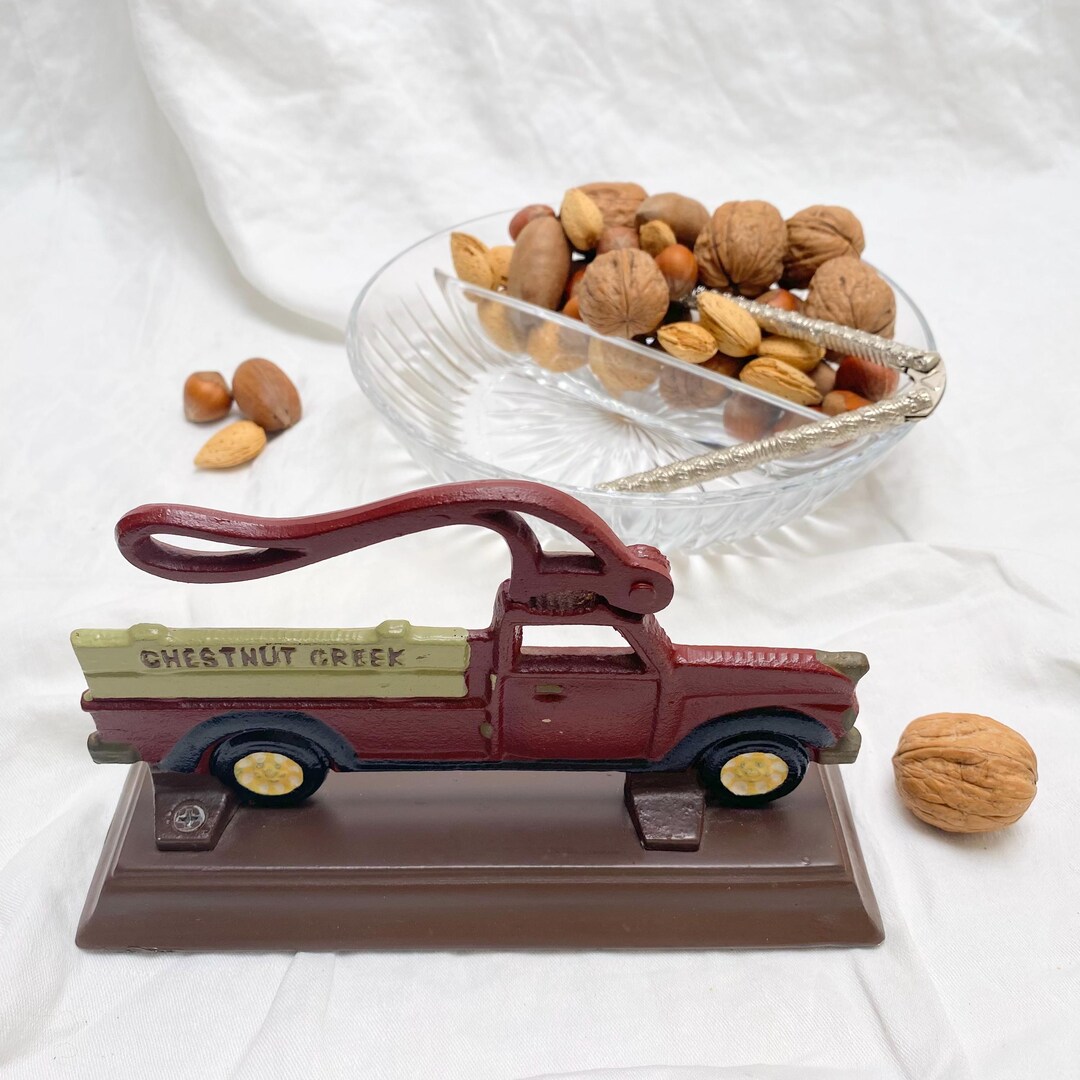 Cast Iron Red Pickup Truck Nutcracker, Nut Bowl, Spare Nutcracker and 1 ...