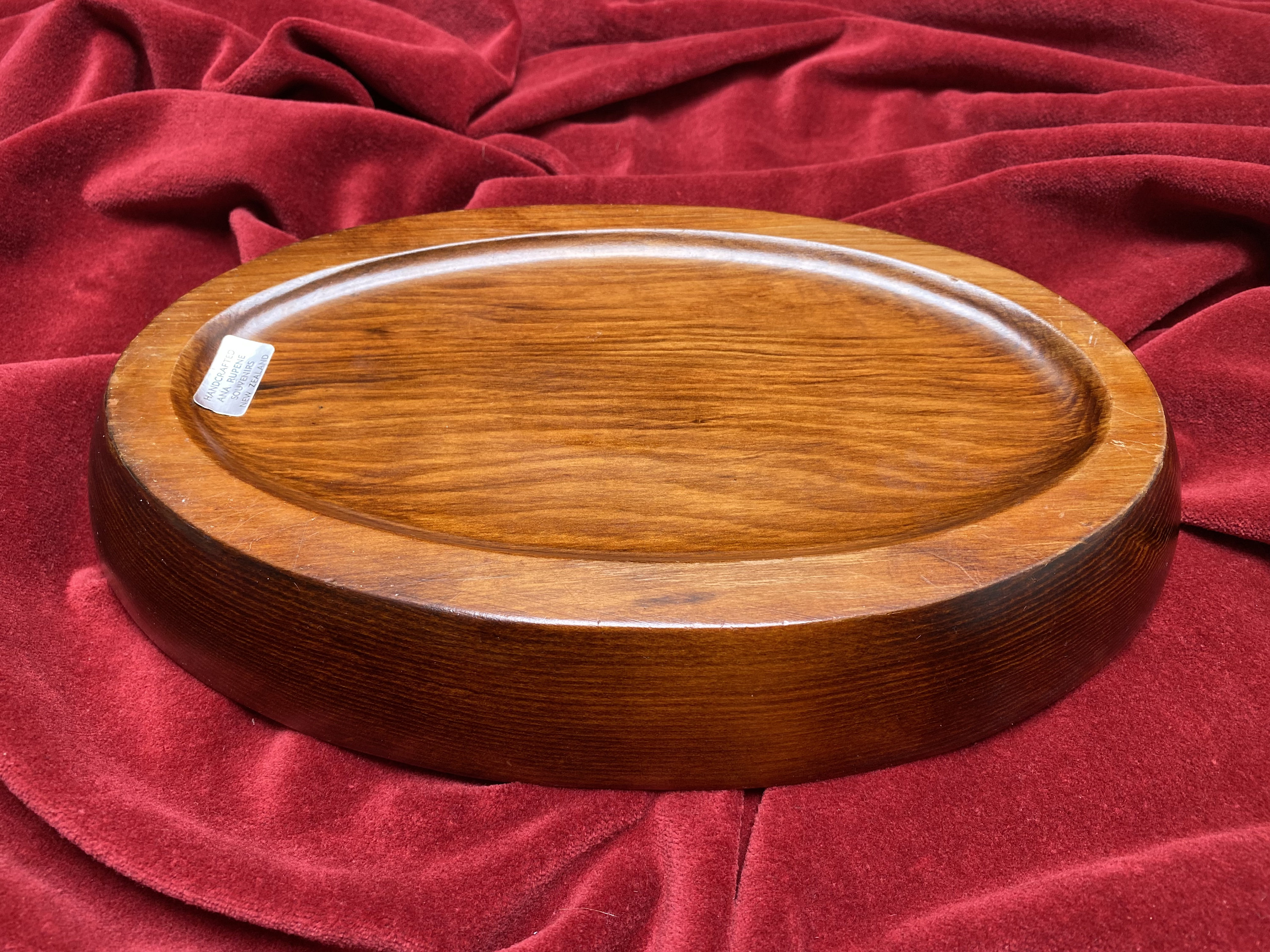 Hand Carved New Zealand Maori Wood Bowl With Paua abalone Shell Inlay ...