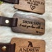 Personalized Wooden Engraved Keychain, Wood and Leather Custom Key ...