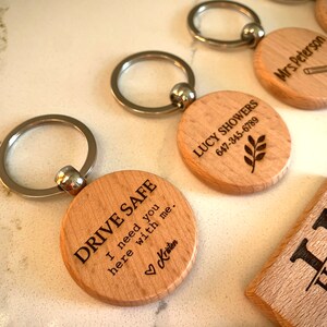 Wooden Engraved Keychain, Personalized Special Gift Key Chain, Small ...