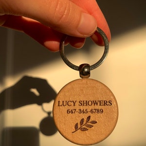 Wooden Engraved Keychain, Personalized Special Gift Key Chain, Small ...