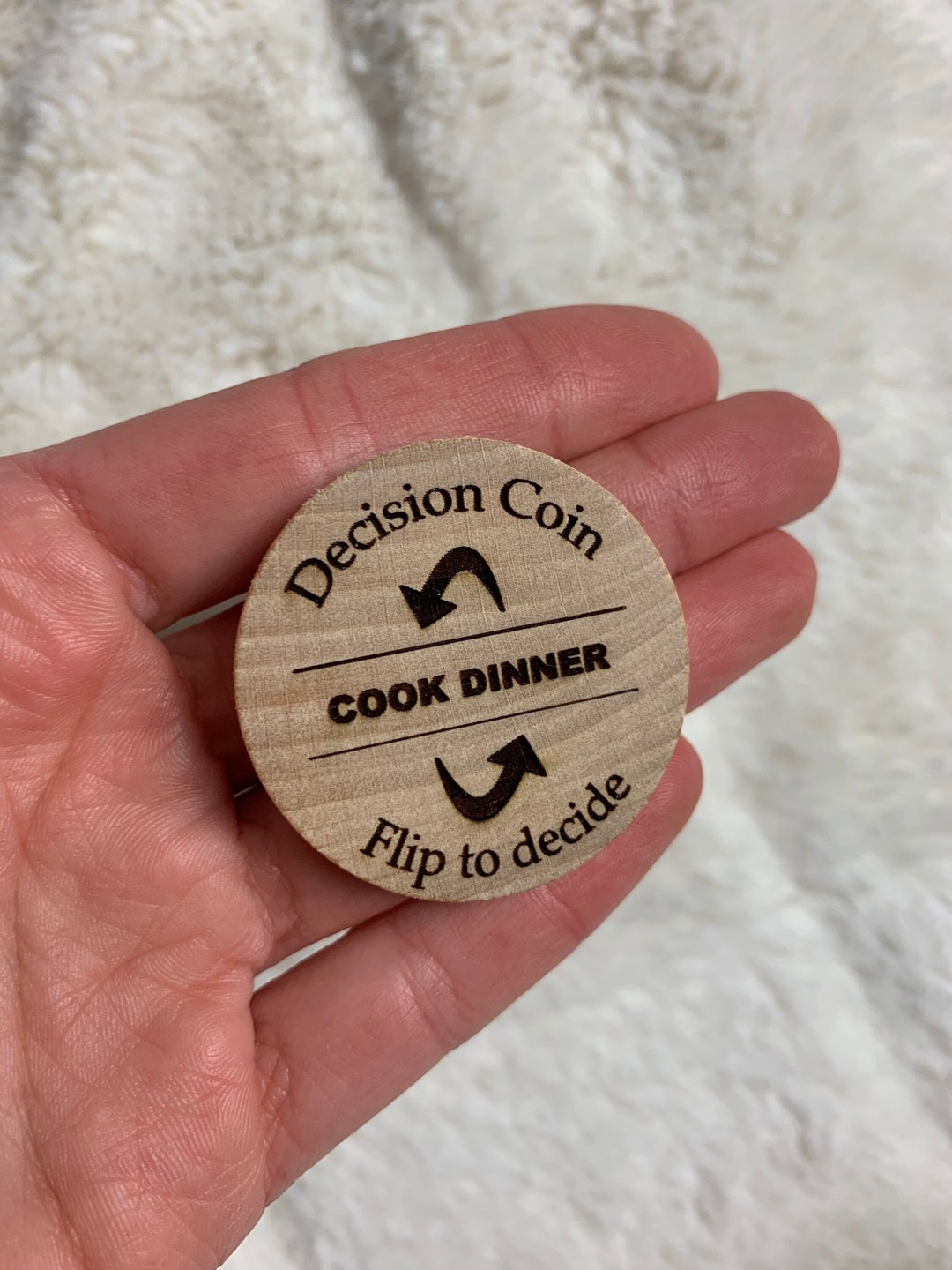 Personalized Wooden Decision Coin, Yes No Coin, Mothers Day Gift ...